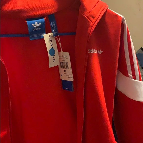 adidas | Jackets & Coats | Red Medium Adidas Track Jacket | Poshmark